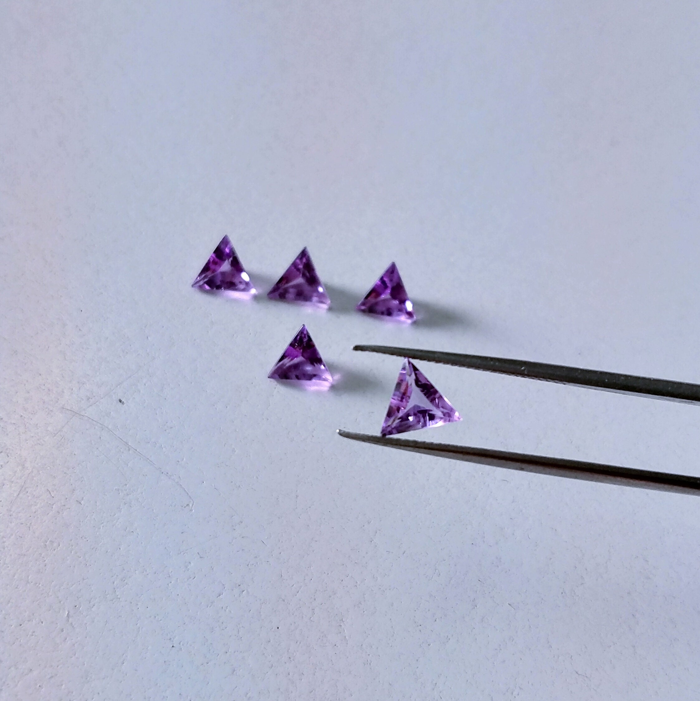 Triangle Cut African Amethyst, AAA Quality Amethyst Lot, Natural ...