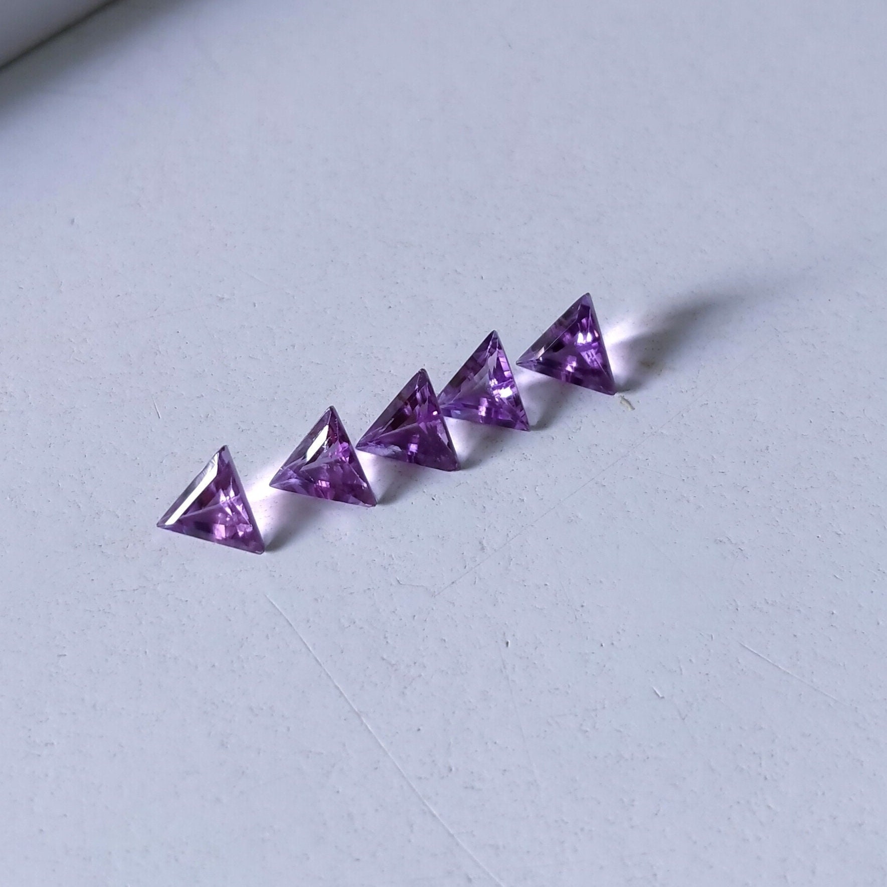 Triangle Cut African Amethyst, AAA Quality Amethyst Lot, Natural ...