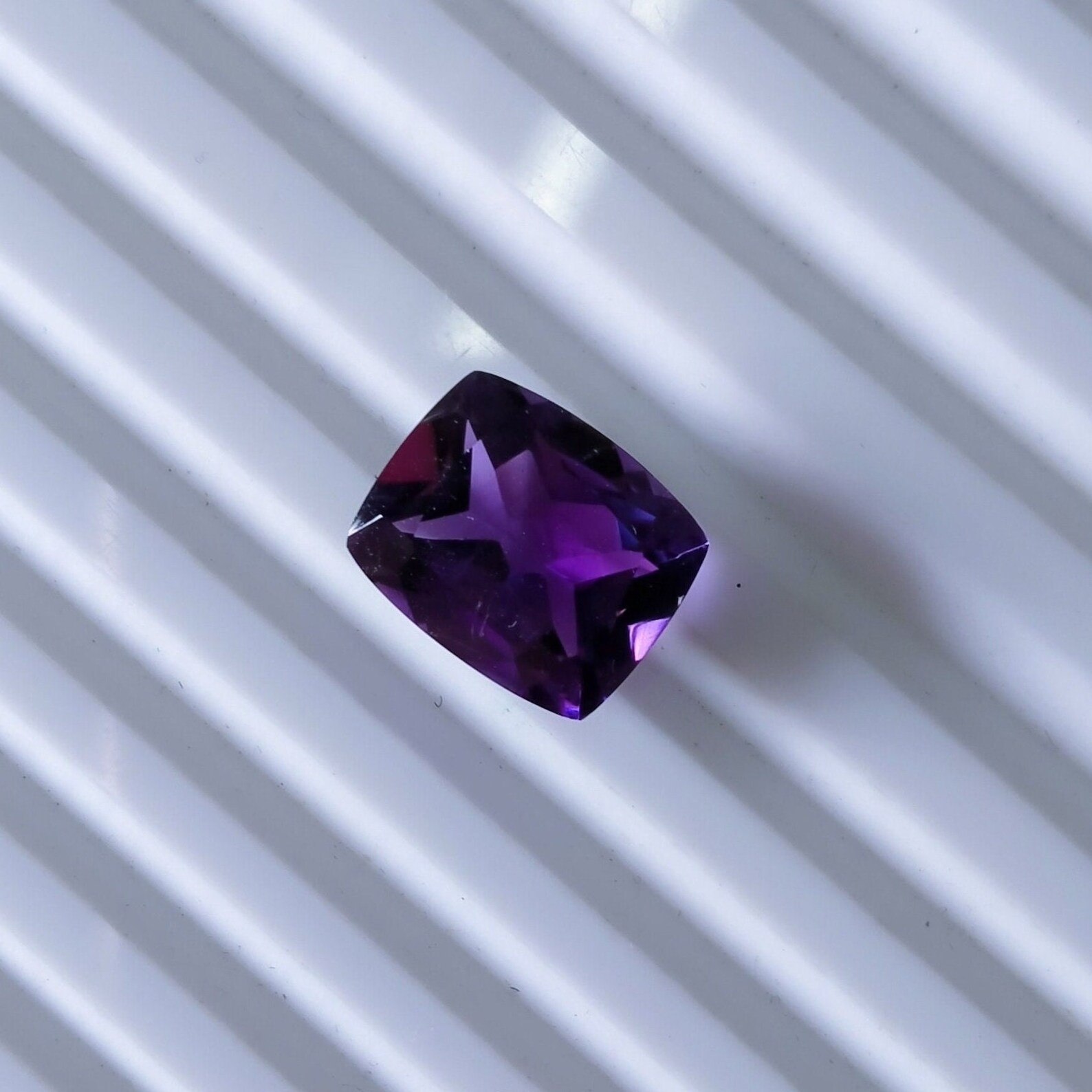 African Amethyst Cushion Cut, AAA Quality Amethyst 12x10mm Amethyst ...
