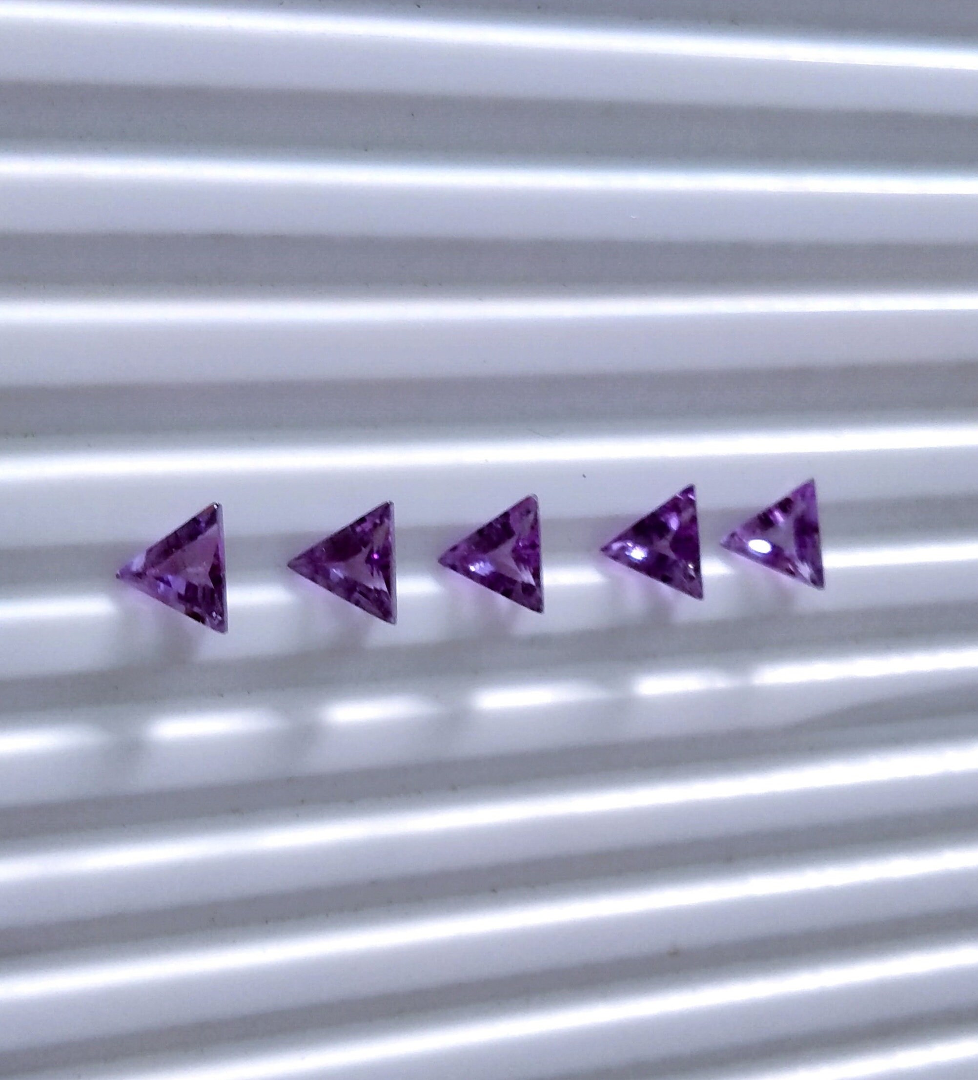 Triangle Cut African Amethyst, AAA Quality Amethyst Lot, Natural ...