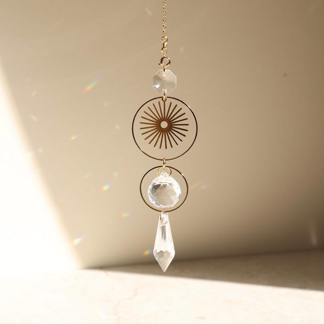 Suncatcher SUNRISE Crystal Rayonne®, Crystal Sun Catcher With Sun ...