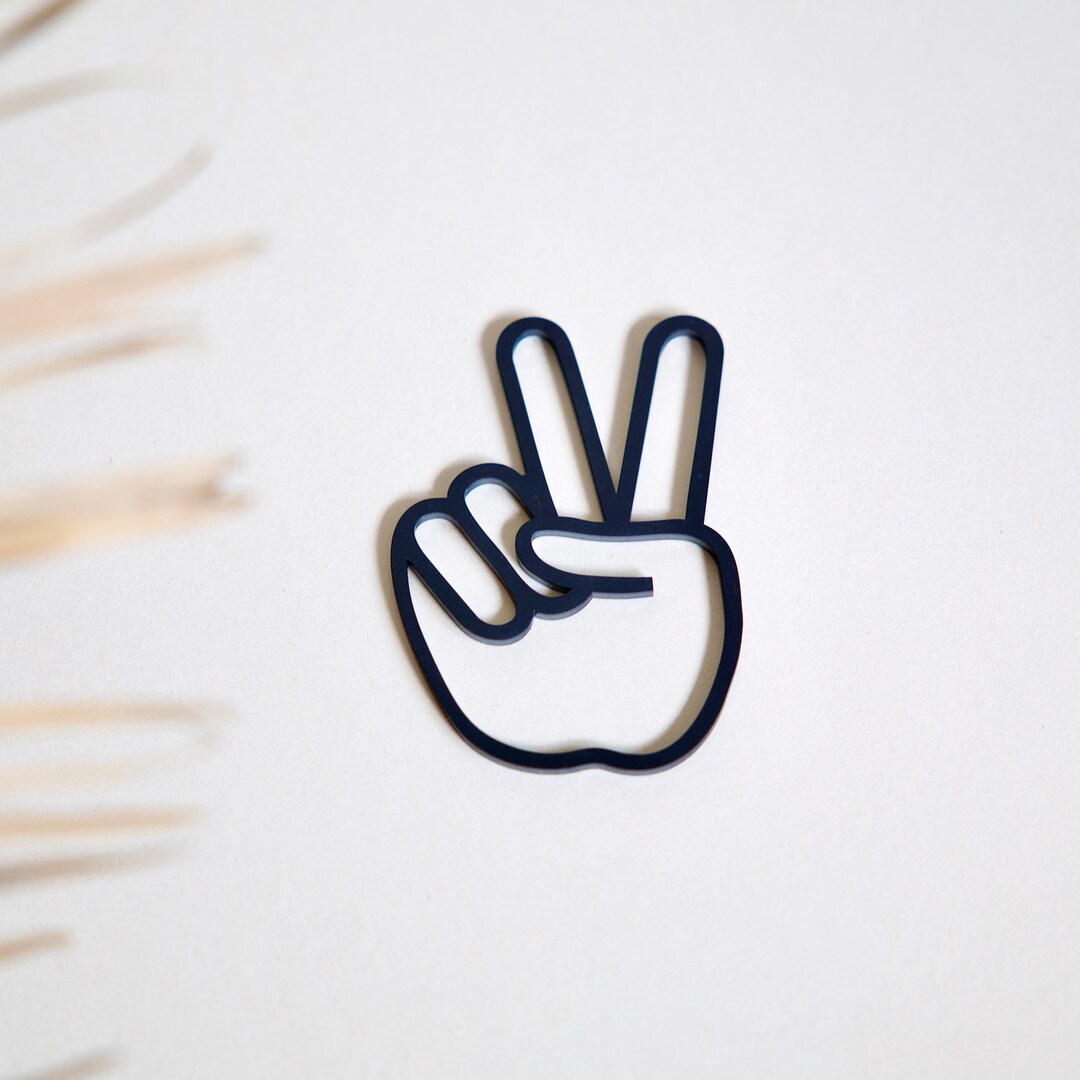 PEACE OUT Black Handsign, Good Vibes Decor, Optimiste Wall Decor, Plexi ...