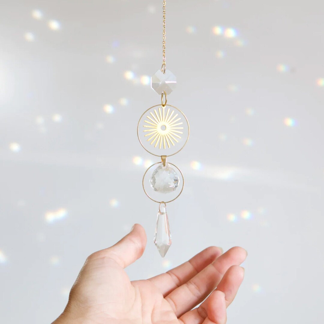 Suncatcher SUNRISE Crystal Rayonne®, Crystal Sun Catcher With Sun ...
