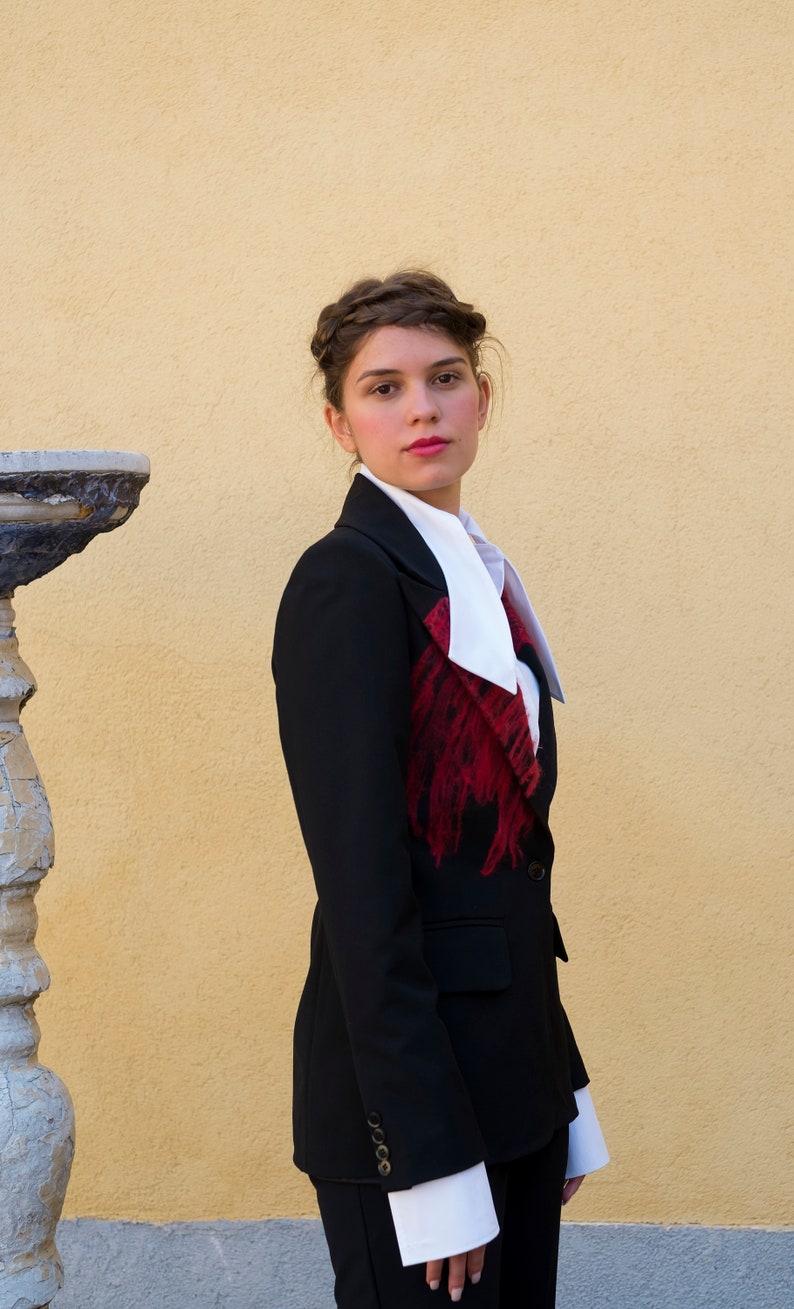 Extravagant Women's Jacket, Black Suit Jacket, Black Fitted Blazer ...