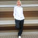 White Cotton Relaxed Fit Shirt - Back Box Pleat & Single Front Chest ...