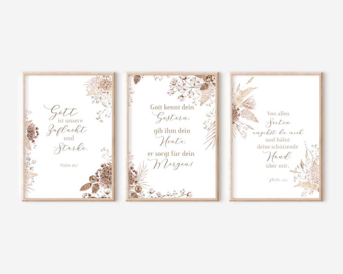 Christliches Poster Bibelverse 3er Set - Etsy.de