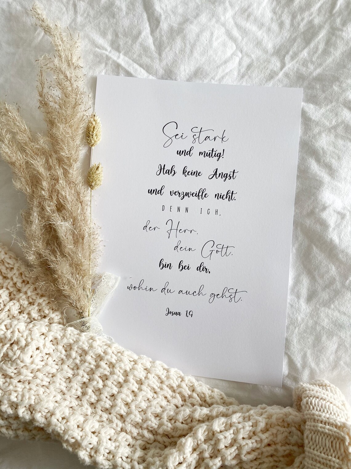 Christliches Poster: Sei stark und mutig... Josua 19 | Etsy