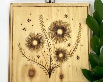 Daisy Pyrography - Etsy