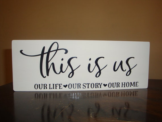 This is Us Wood Sign Rustic Small Sign for Home Farmhouse - Etsy