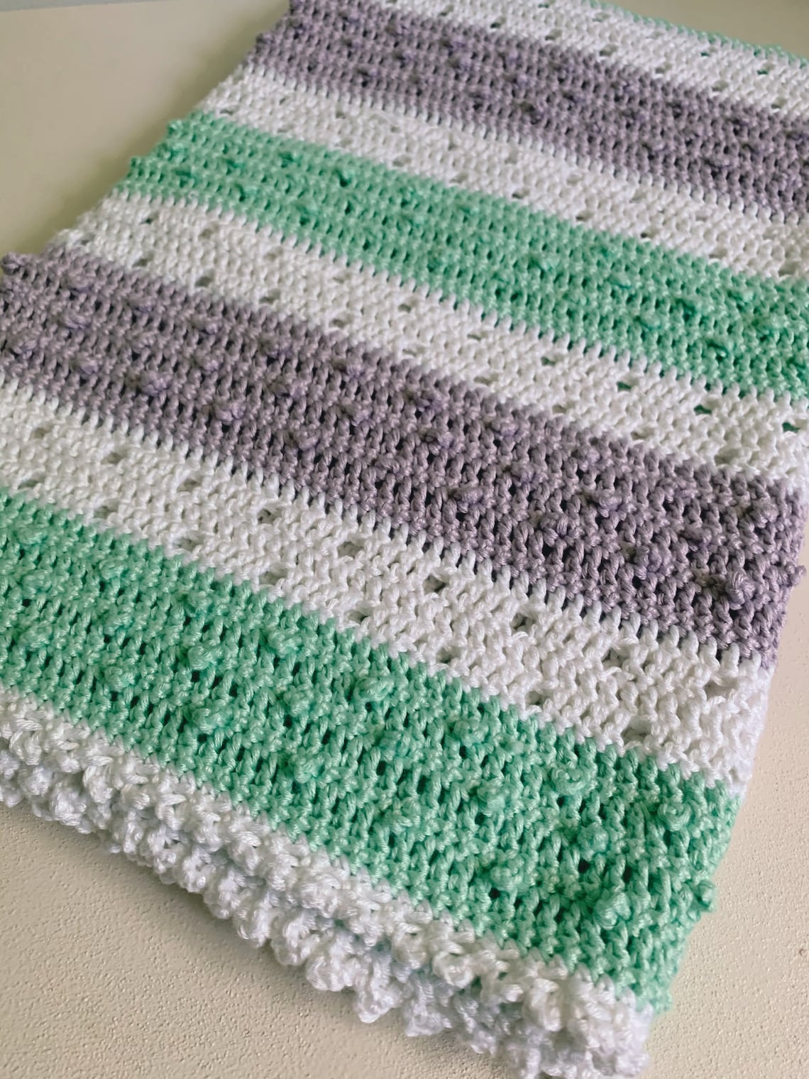 The Pretty Picot Baby Blanket Crochet Pattern DIGITAL PATTERN ONLY - Etsy