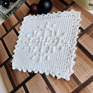 The Holiday Snowflake Dishcloth/washcloth Crochet Pattern | DIGITAL ...