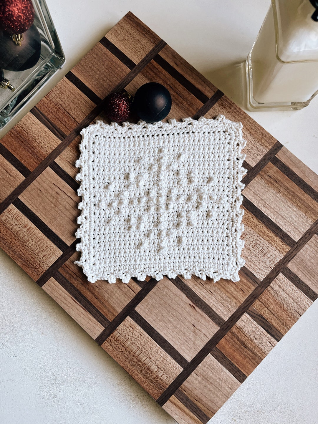 The Holiday Snowflake Dishcloth/washcloth Crochet Pattern | DIGITAL ...
