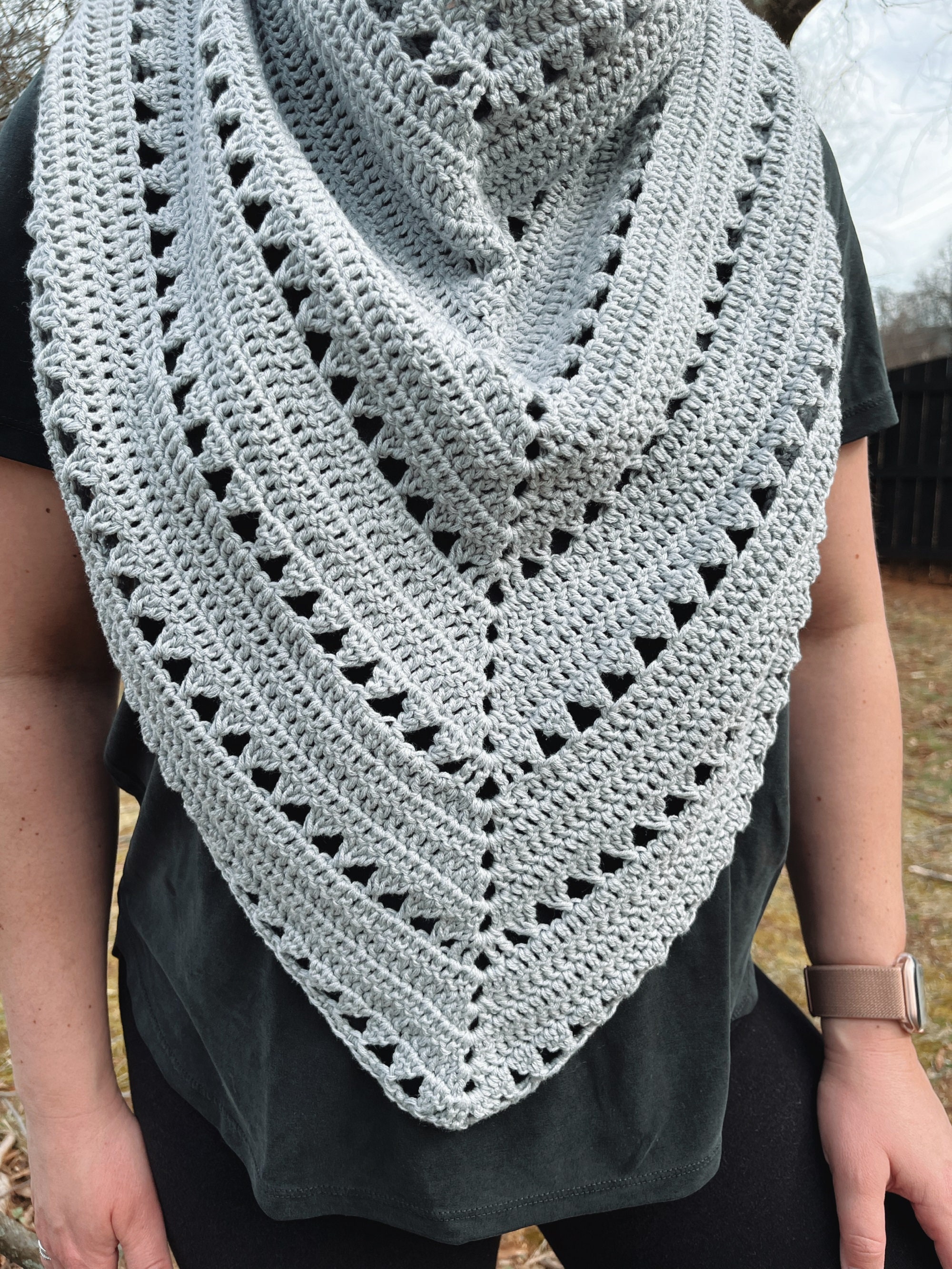The Jamra Triangle Shawl Crochet Pattern DIGITAL PATTERN ONLY - Etsy