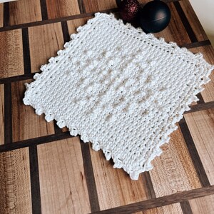 The Holiday Snowflake Dishcloth/washcloth Crochet Pattern | DIGITAL ...