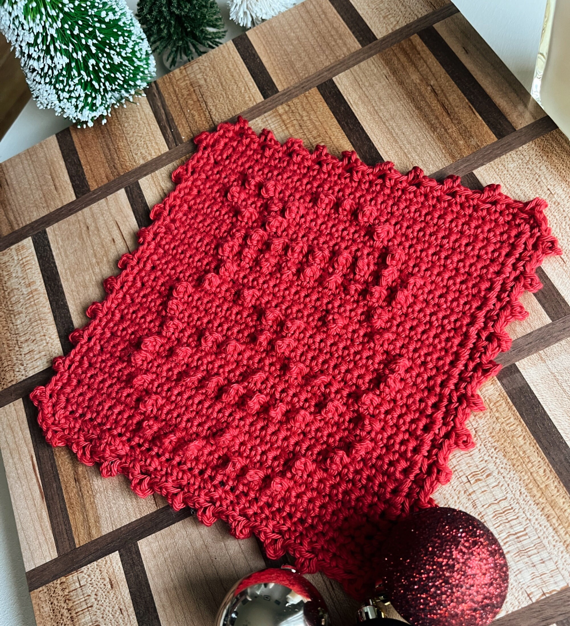 The Holiday Santa Dishcloth/washcloth Crochet Pattern | DIGITAL PATTERN ...