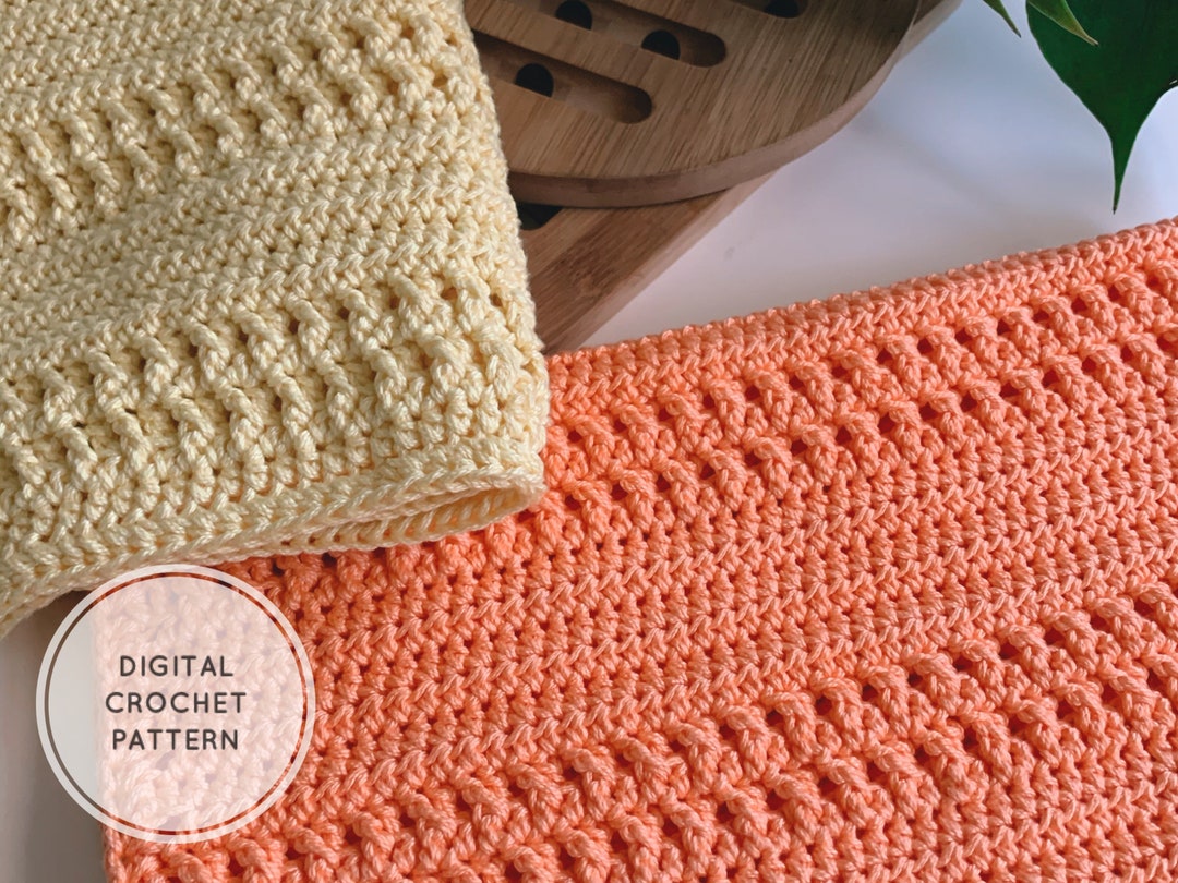 The Summer Ridges Dish Towel Crochet Pattern *DIGITAL PATTERN ONLY* - Etsy