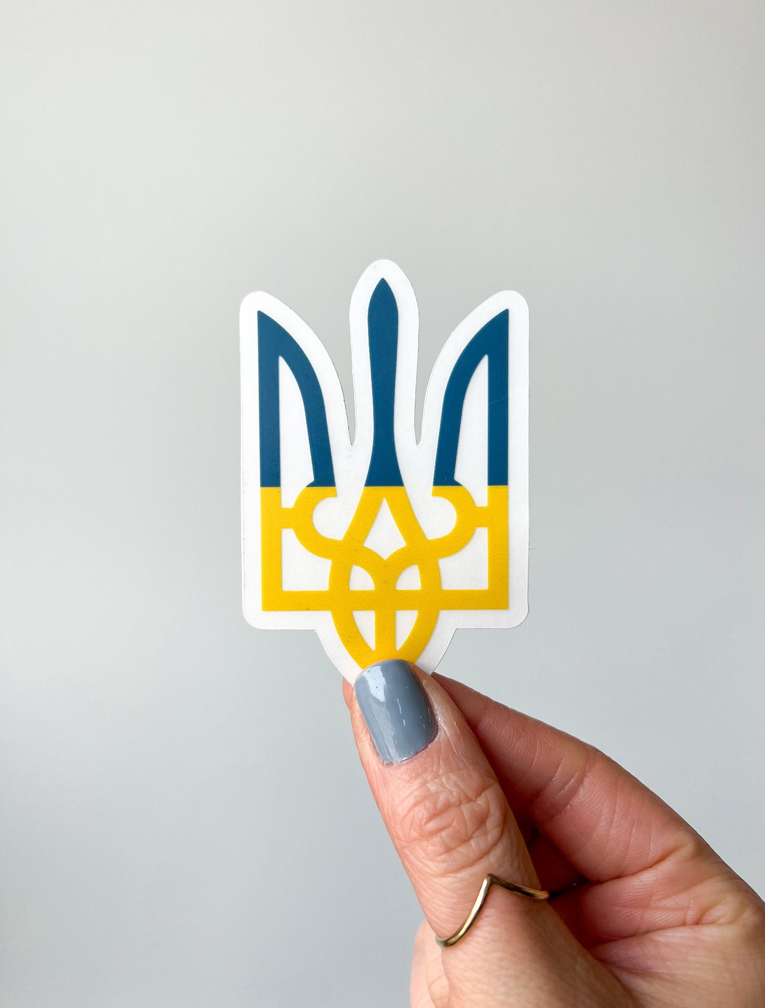 Ukraine Trident tryzub 3 Clear Stickers Ukrainian - Etsy