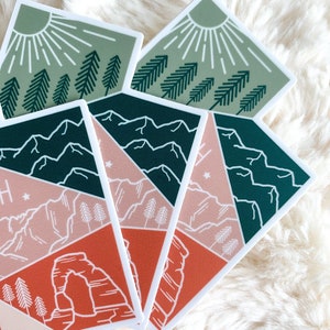 Utah State Geometric Sticker | Zion National Parks Arches Mountains ...