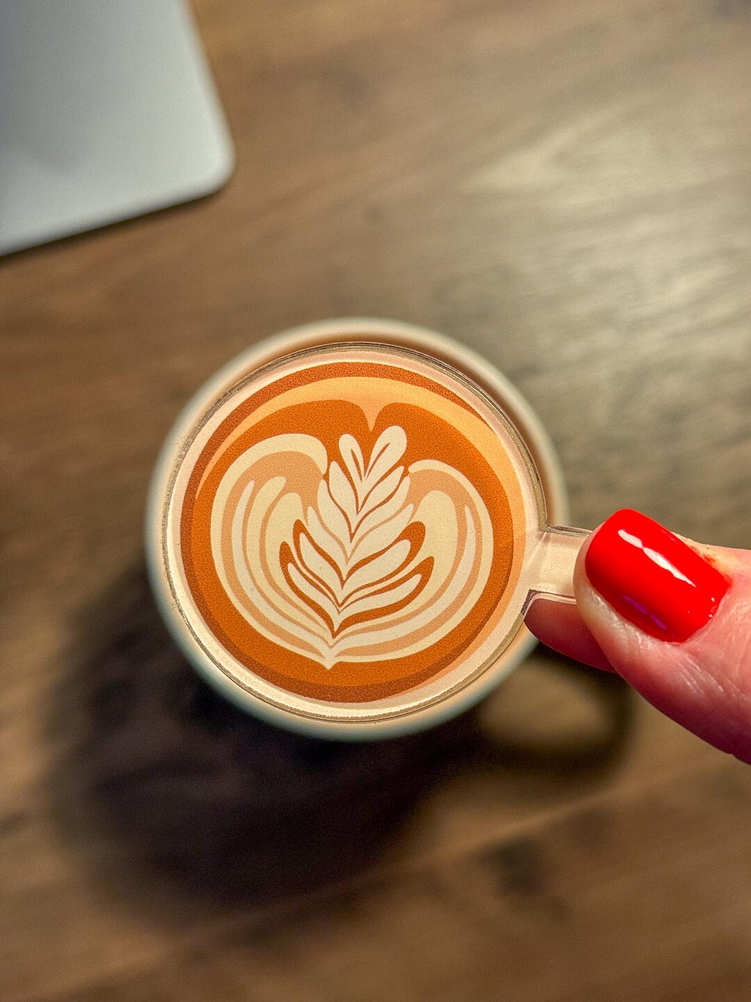 Caffe Latte Acrylic Magnet | Decor Fridge Latte Art Coffee Love Gift - Etsy