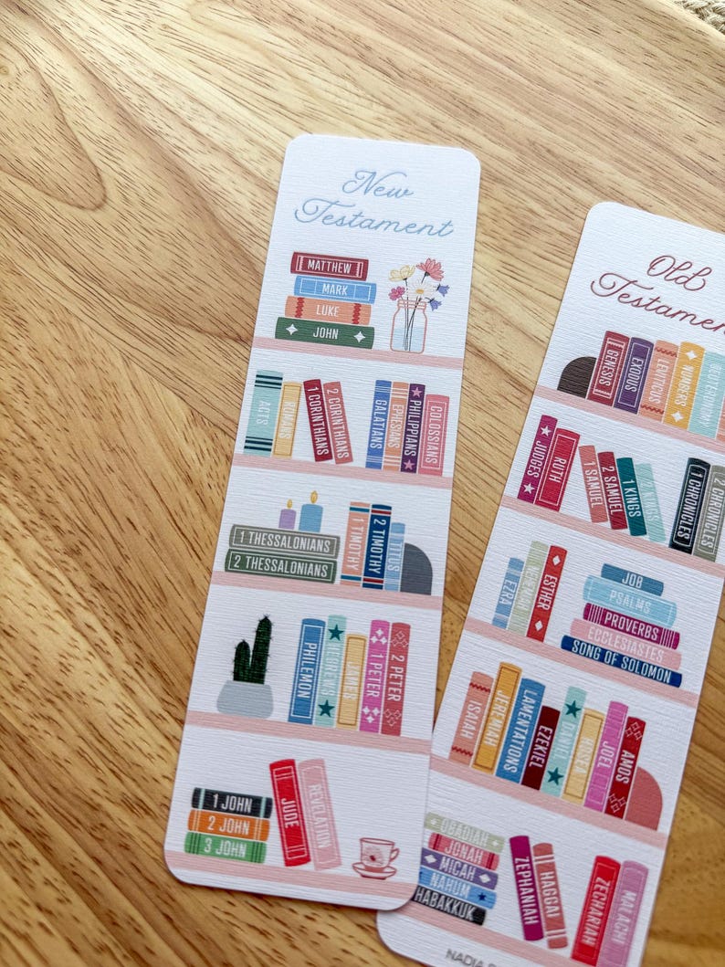 Books of the Bible Bookmark | Size 2"x7" Old and New Testament ...