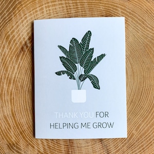 Thank You for Helping Me Grow Greeting Card | Illustration Birds of ...