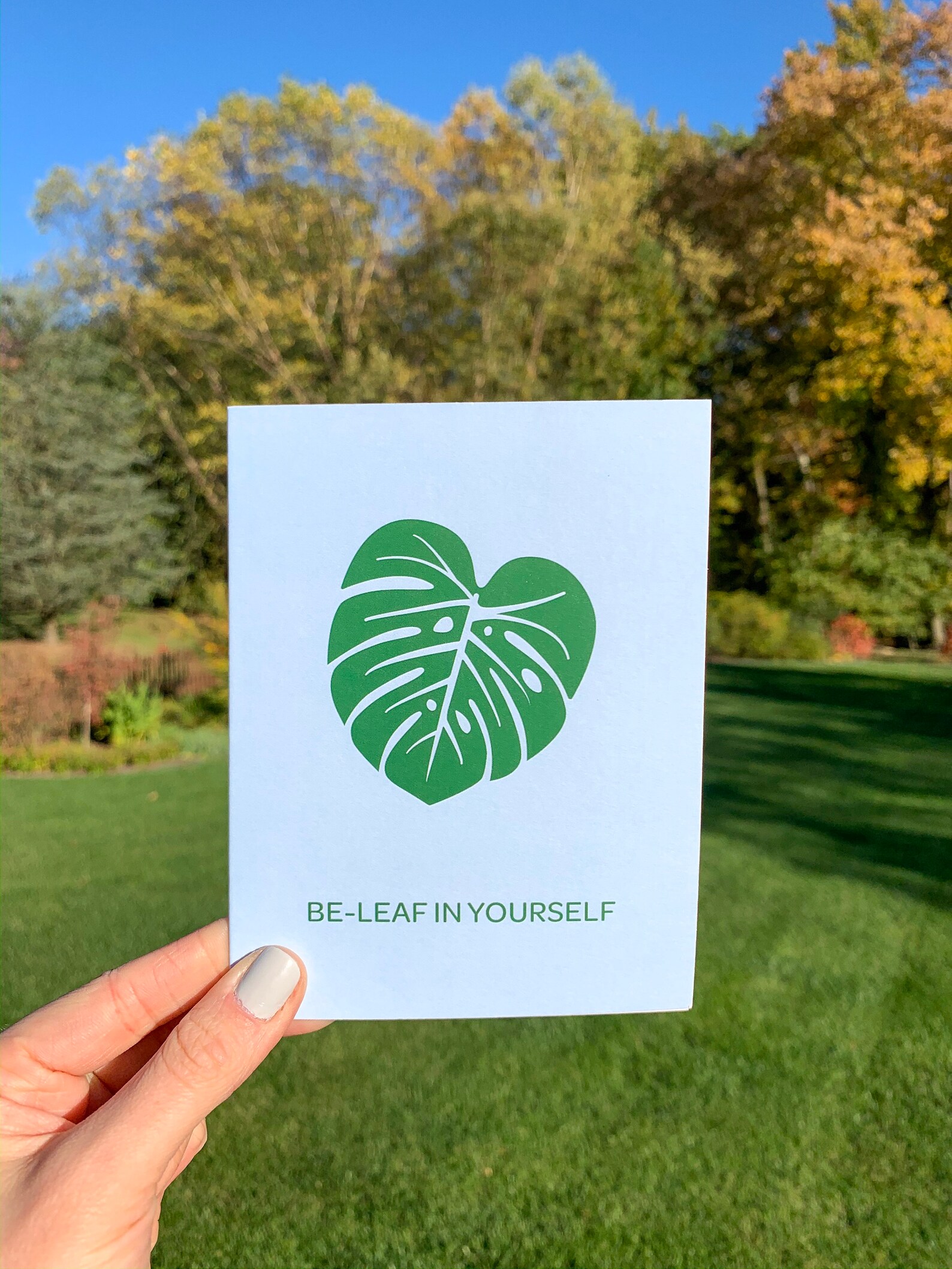 Be-leaf in Yourself Greeting Card Greeting Card Pun Card - Etsy