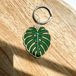 Monstera Acrylic Keychain | Plant Leaf Greenery Tree Cute Gifts for ...