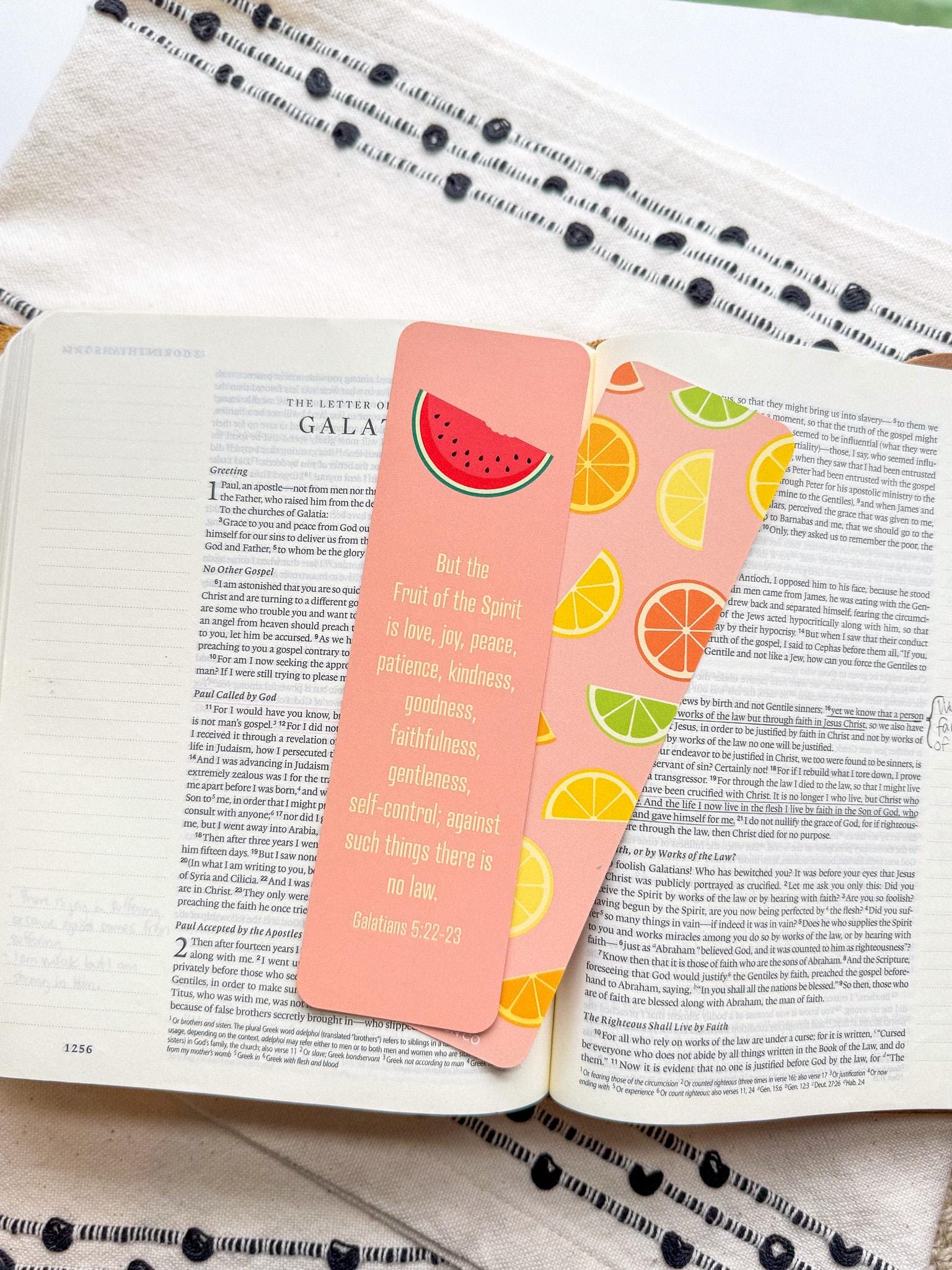 Fruit of the Spirit Galatians 5:22-23 ESV Bible Verse Bookmarks | Size ...
