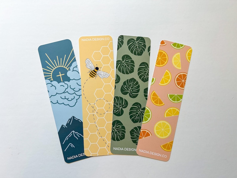 Various Bible ESV Verse Bookmarks Set of 4 | 2" X 7" Illustrated ...