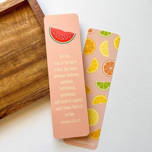 Fruit of the Spirit Verse Bookmarks Galatians 5:22-23 Size 2x7 Verse ...