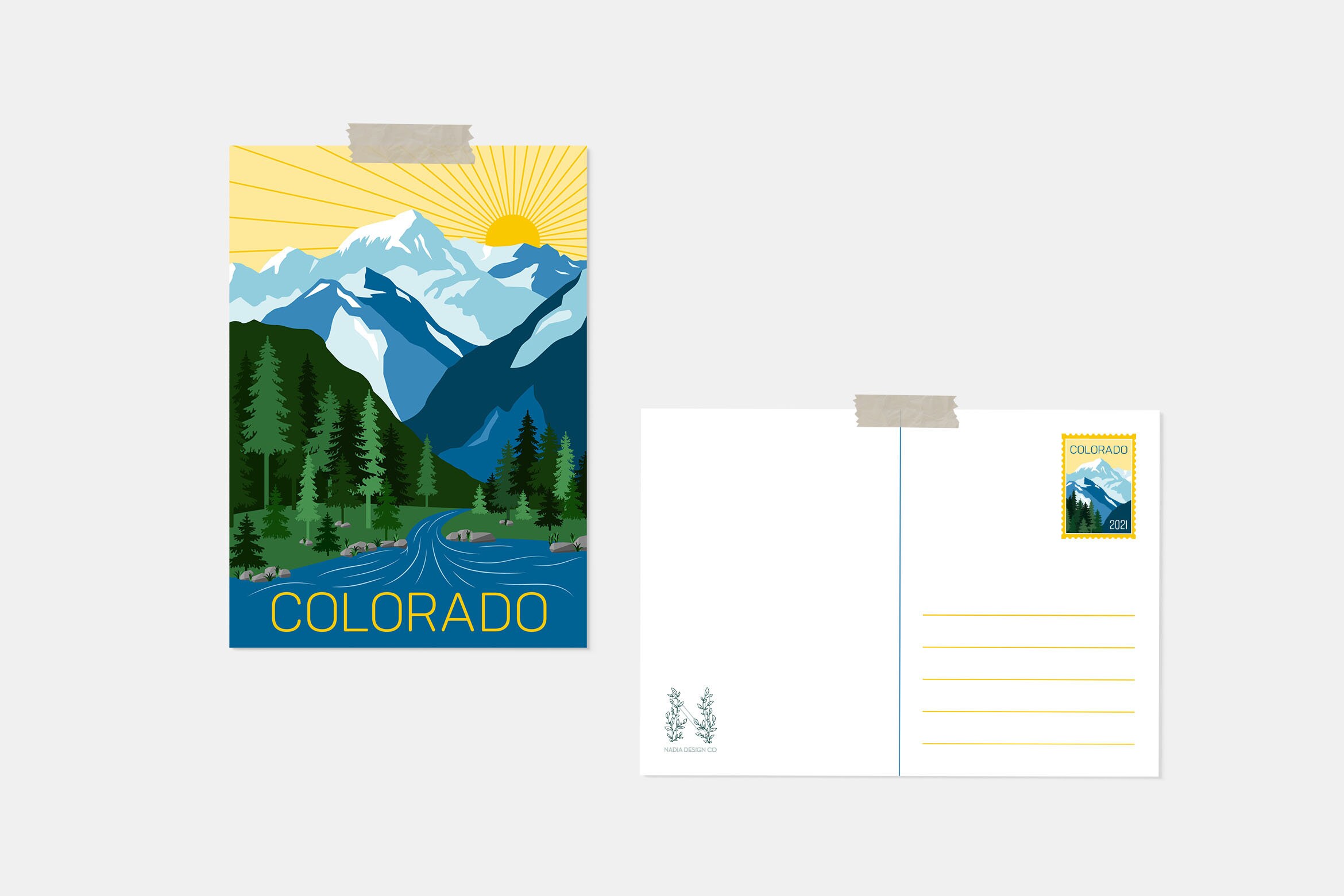 Colorado Travel Postcard Print Travel Adventure US State | Etsy