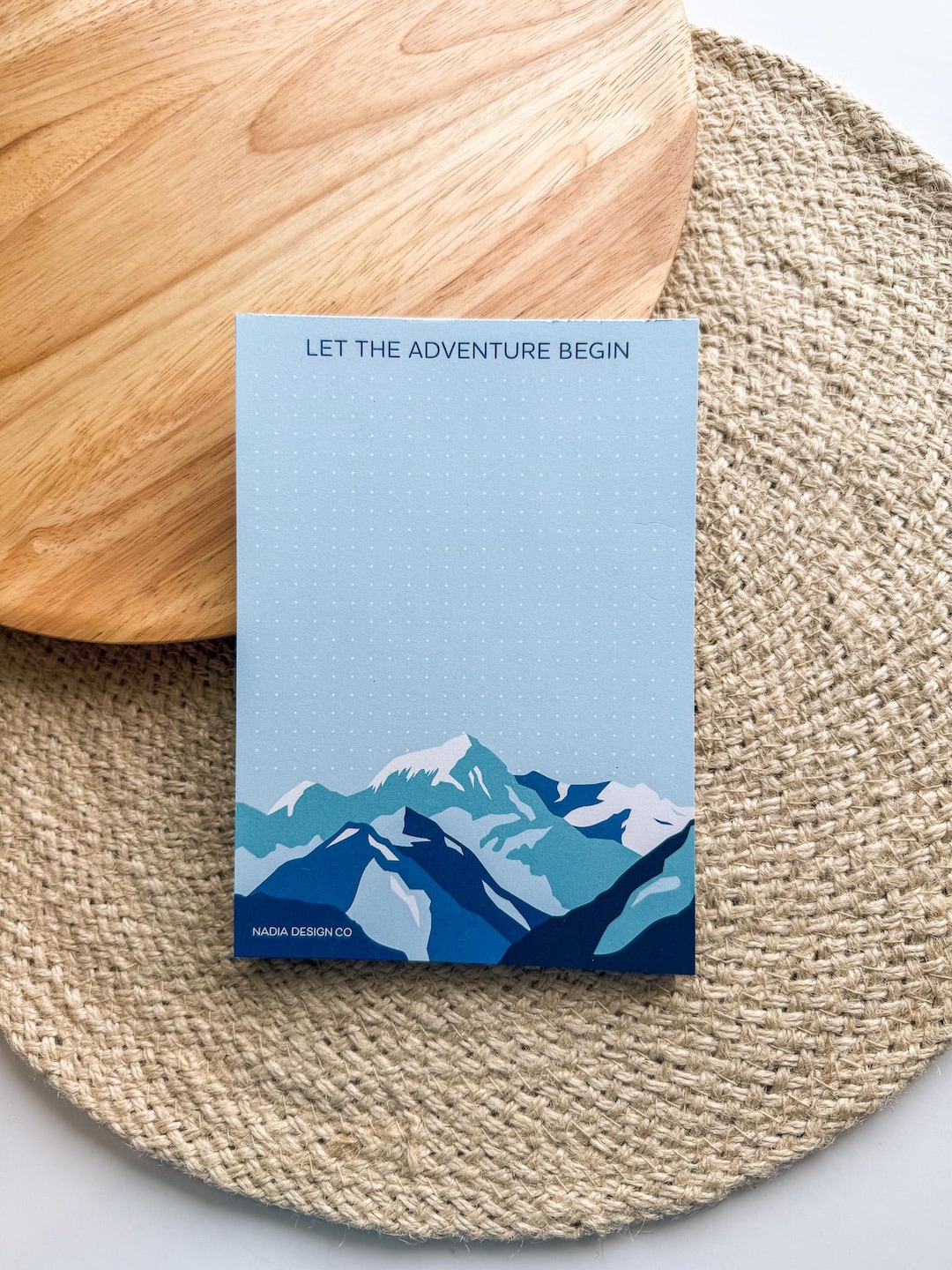 Let the Adventure Begin Notepad | 5"x7" 50 Pages Illustrated Mountains ...