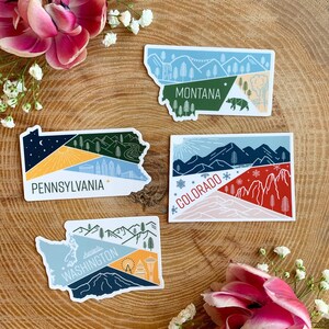 Washington State Sticker Decor Souvenir Laptop Water Bottle Sticker ...