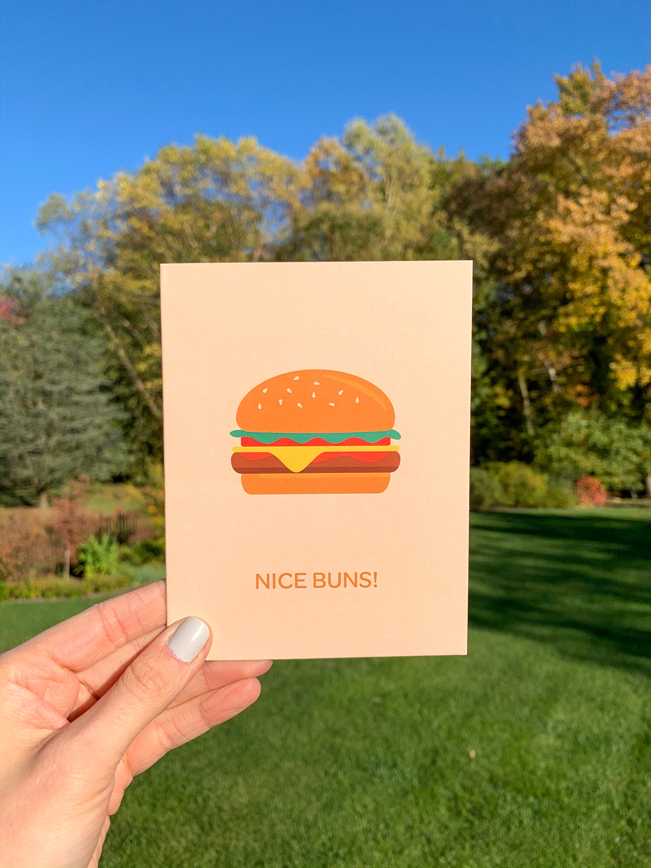 Nice Buns Card Greeting Card Pun Card Blank Card A2 | Etsy