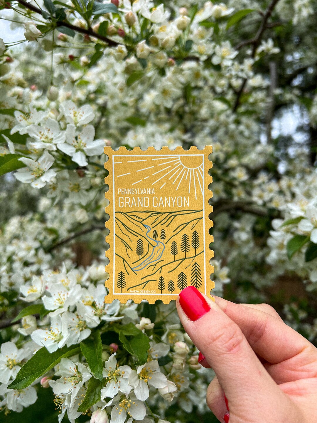 Pennsylvania Grand Canyon Stamp Magnet | USA State Travel Souvenir Gift ...