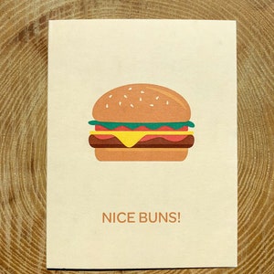 Nice Buns Card Greeting Card Pun Card Blank Card A2 Any Occasion ...