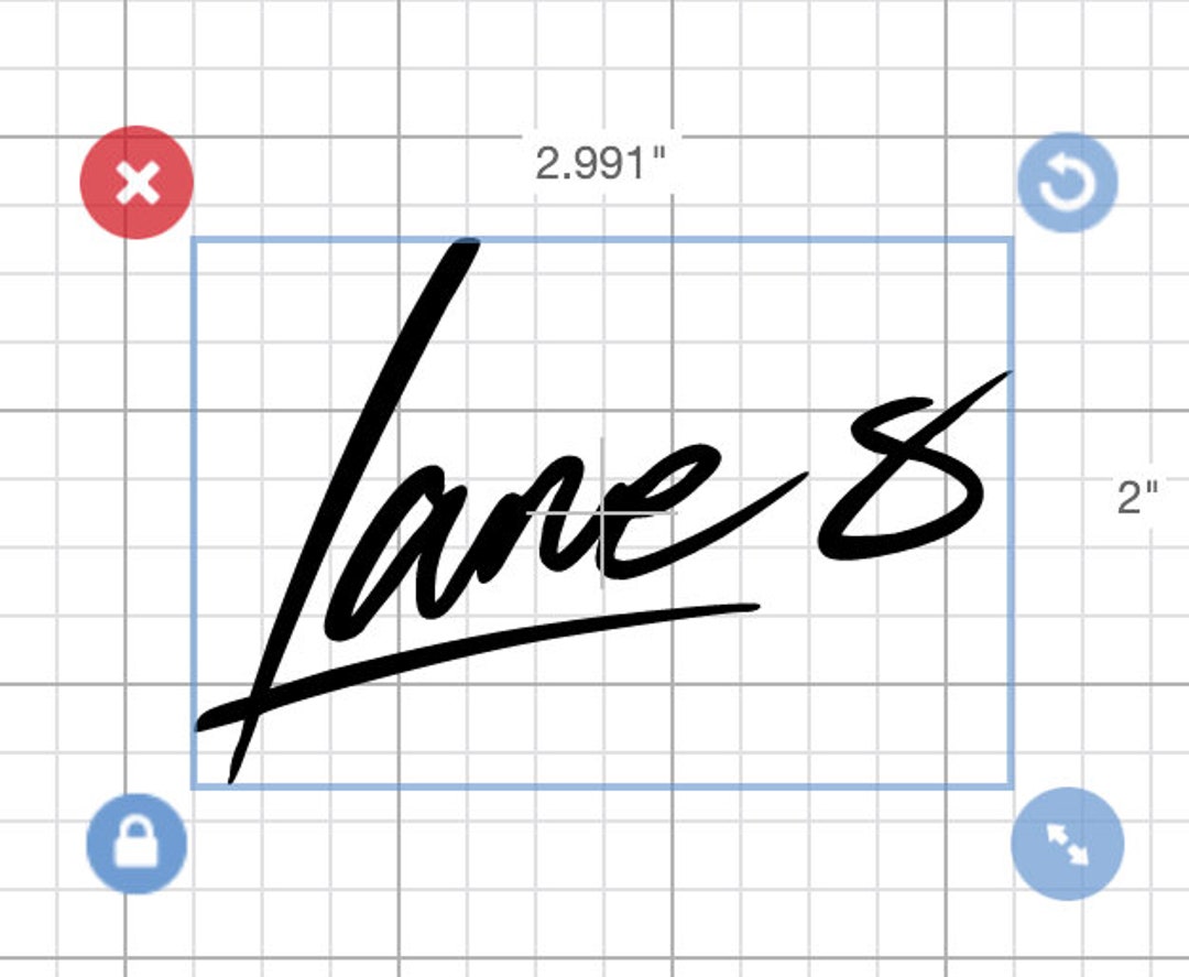 Lane 8 Cursive | Car Decal Sticker - Etsy