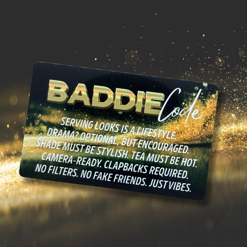 Personalized Certified Baddie ID Card - Custom Photo & Name Funny Metal ...