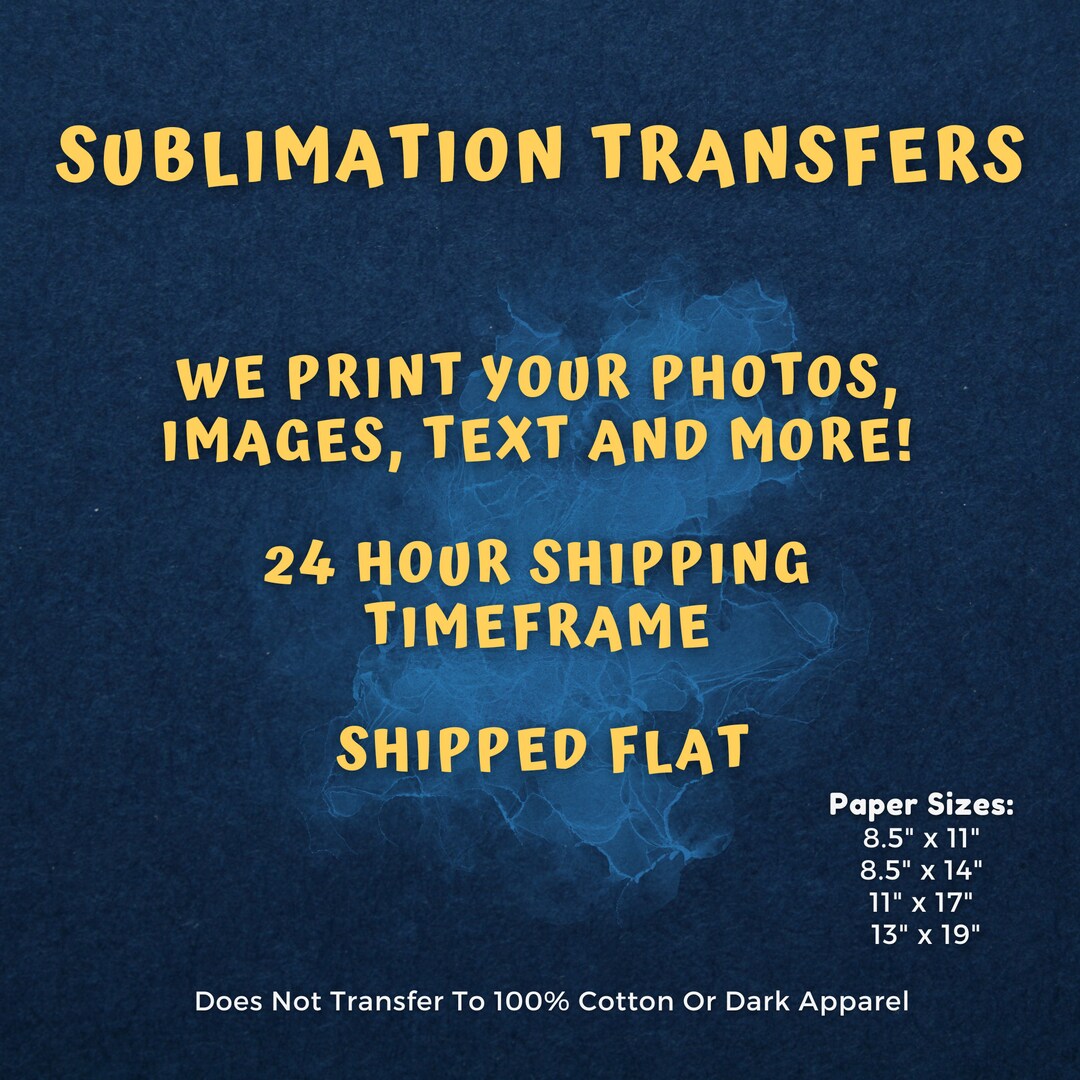 Sublimation Transfers & Tumbler Wraps Ready to Press, Full Color Heat ...