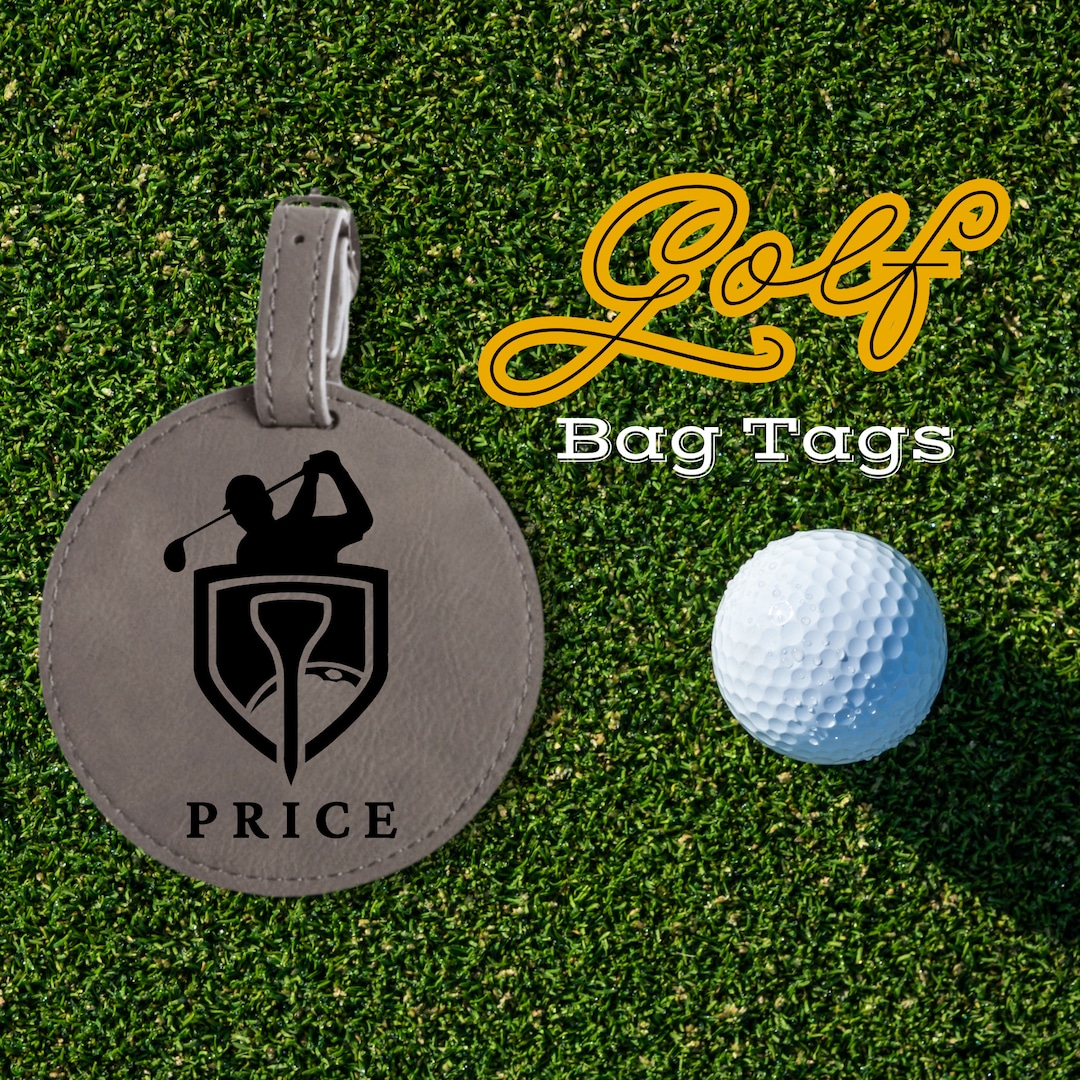 Personalized Golf Bag Tag - Custom Leather Golf Name Tag, Anniversary ...