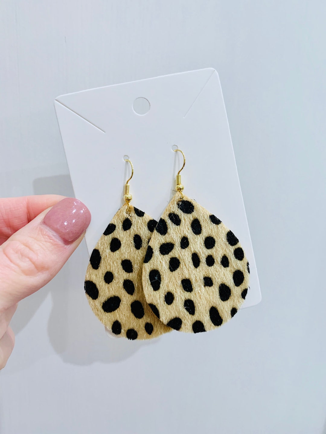 Cheetah Print Earrings Hair on Cheetah Earrings Animal Print - Etsy