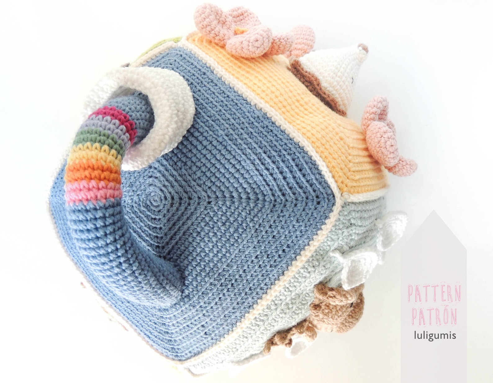 Animals Activity Cube Crochet Pattern Sensory Toy Woodland Toy ...