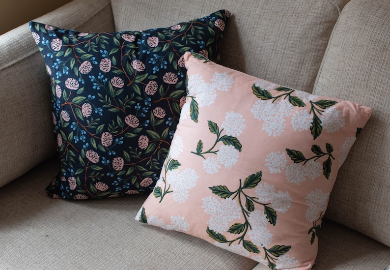 Rifle Paper Co Floral Decorative Throw Pillow Living Room | Etsy