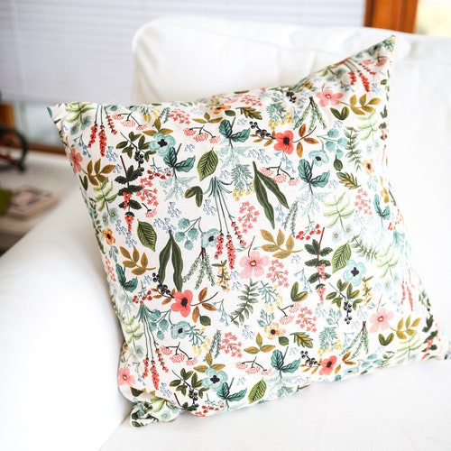 Rifle Paper Co Floral Decorative Throw Pillow Living Room - Etsy