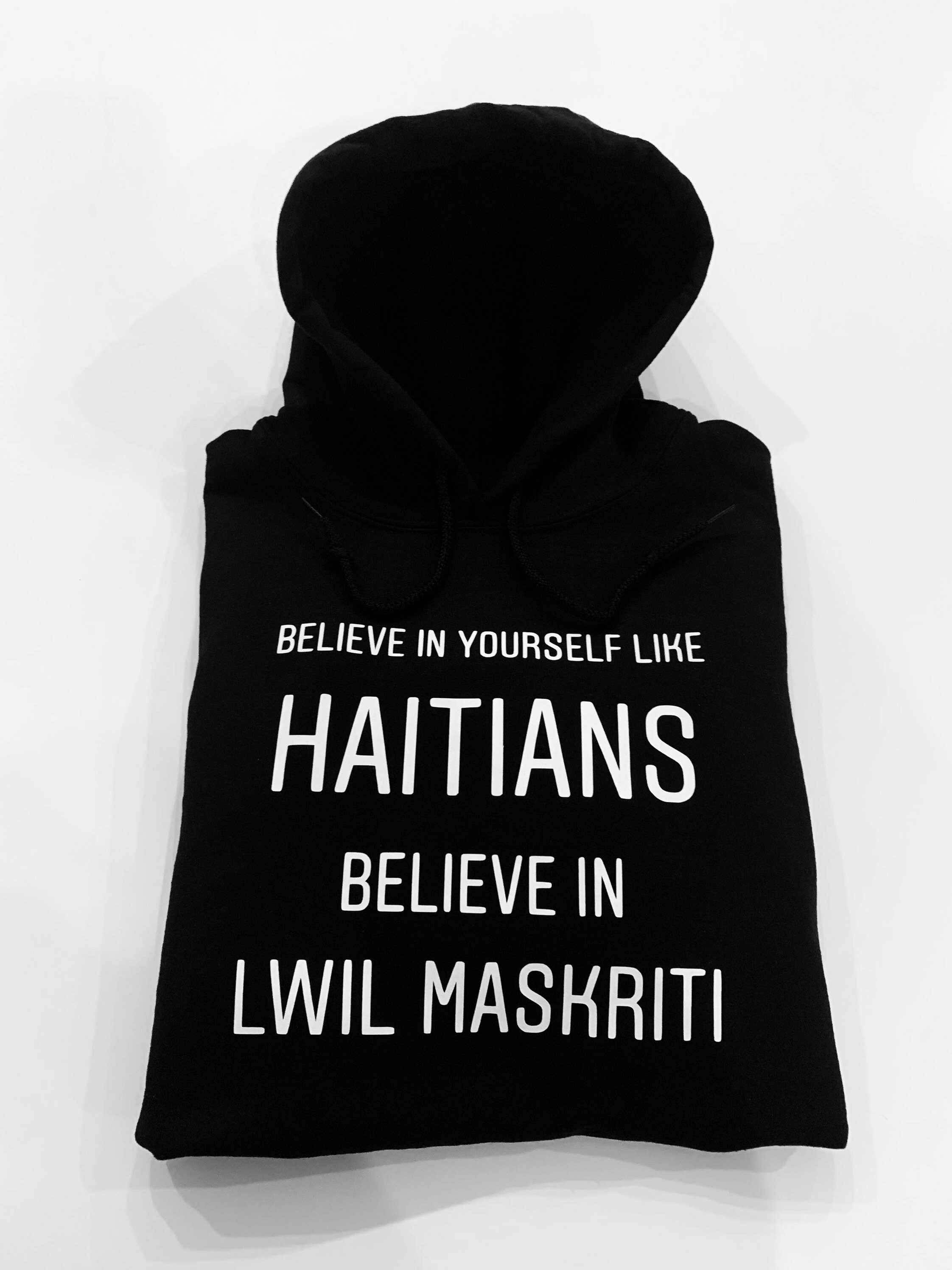 Haitian Hoodie Black and White - Etsy