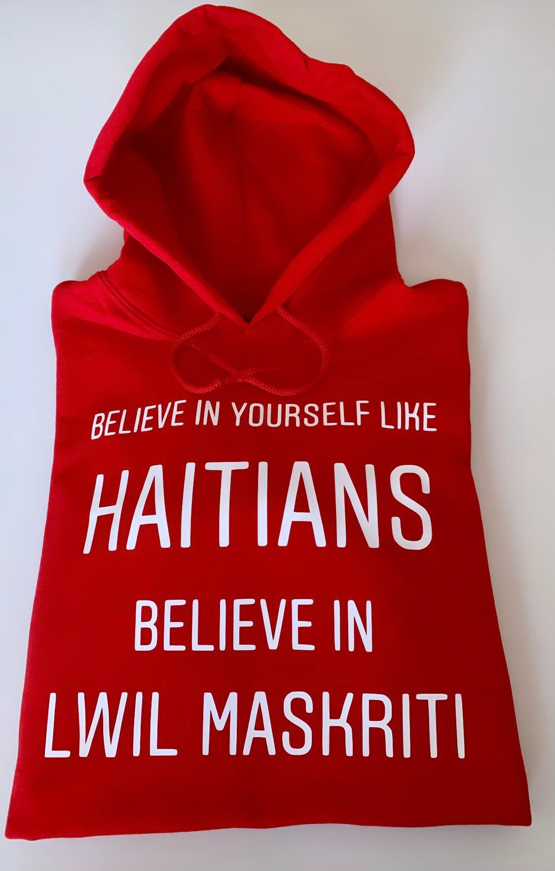 Haitian Hoodie Red and White - Etsy