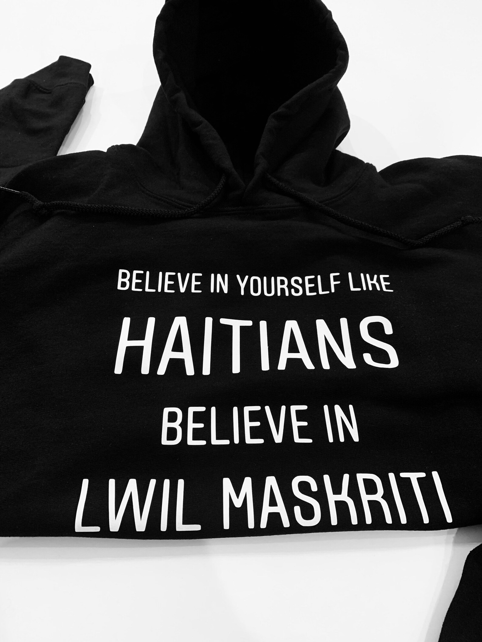 Haitian Hoodie Black and White - Etsy