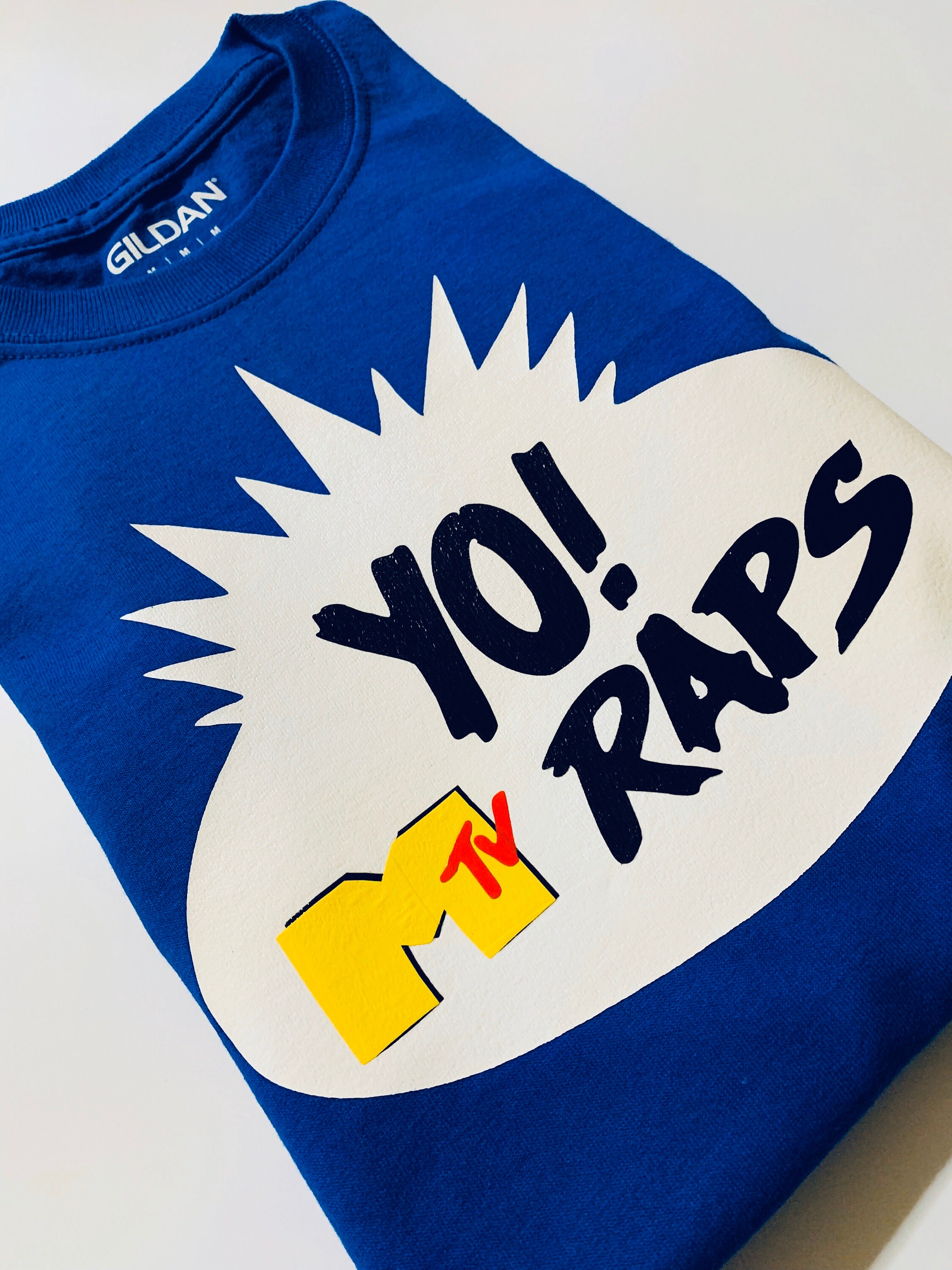 Yo Mtv Raps T Shirt, Blue T Shirt, Multi Color T Shirt, Vintage T Shirt ...