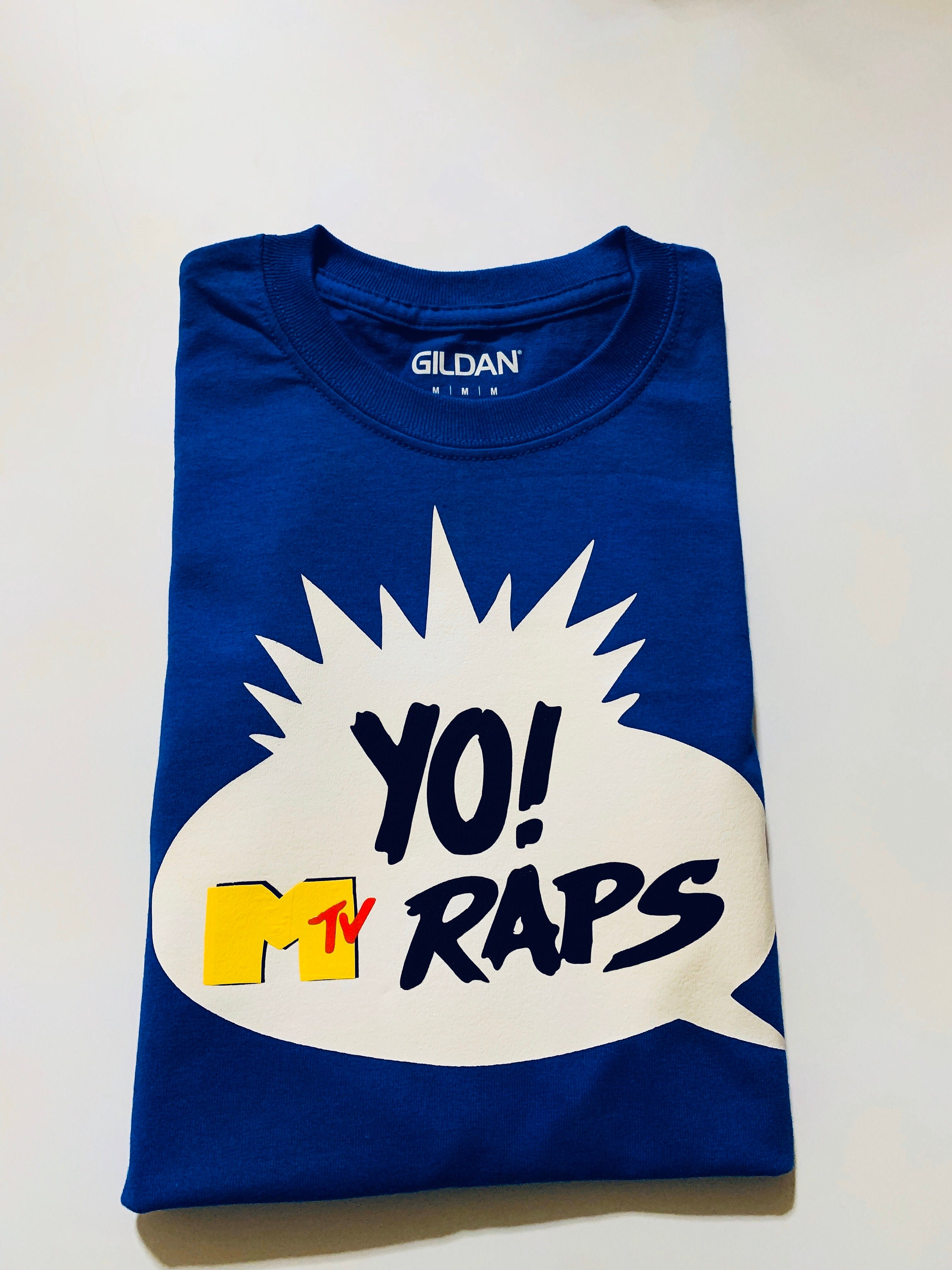 Yo Mtv Raps T Shirt, Blue T Shirt, Multi Color T Shirt, Vintage T Shirt ...