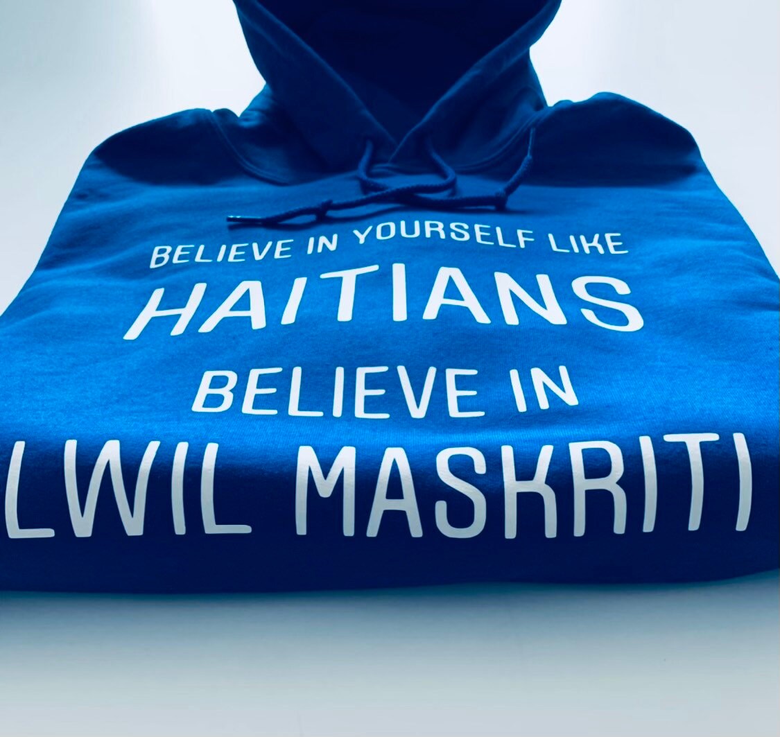 Haitian Hoodie Blue and White - Etsy